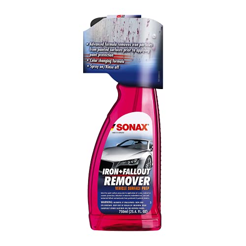 SONAX Iron+Fallout Remover (513400) | Acid-Free Iron Remover for Embedded Iron Particles and Other Contaminants | Great Prep Before Clay Bar and Ceramic Application | (750ml or 25.4 oz)