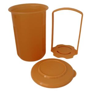 NewTupperware Mini Round Pick A Deli Pickle 2 Cup Container with Strainer in Mango