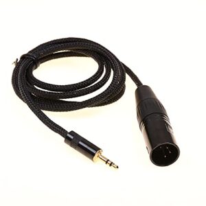 gagacocc 1m black 5n occ cooper cable 1/8 3.5mm male to 4 pin xlr male 4 pin xlr balanced cable audio adapter extension cable