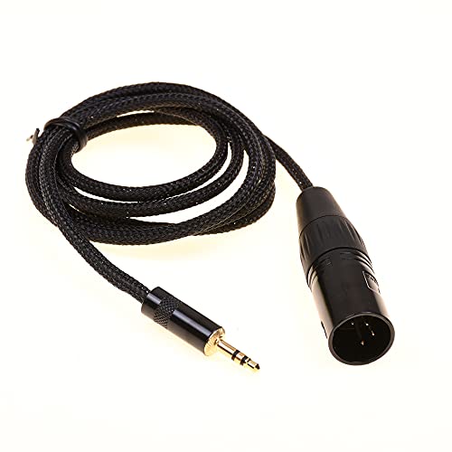 GAGACOCC 1m Black 5N OCC Cooper Cable 1/8 3.5mm Male to 4 pin XLR Male 4 pin XLR Balanced Cable Audio Adapter Extension Cable