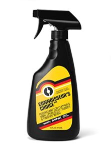 connoisseur's choice - leather, vinyl & rubber protectant with mink oil, 16 oz.