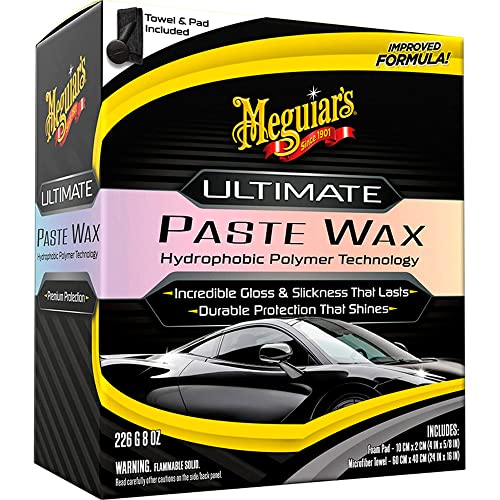 Meguiar's G210608EU Ultimate Paste Wax 227g, Incredible Gloss & Slickness That Lasts