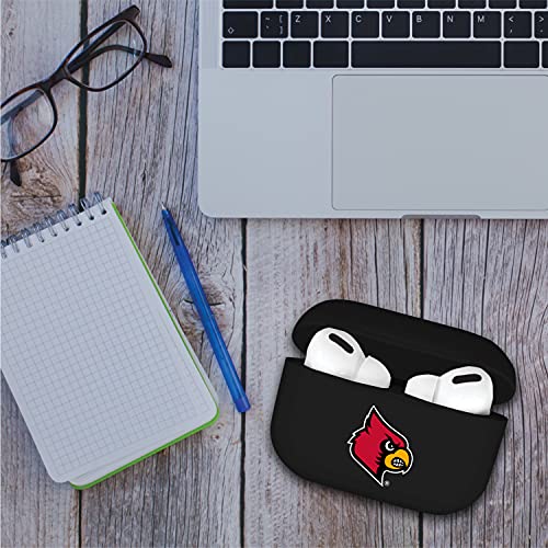 OTM Essentials Officially Licensed University of Louisville Earbuds Case - Black - Compatible with AirPods PRO and Mobile Charging