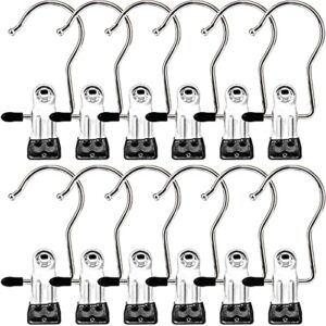 boot hangers clips laundry hooks hanging clips clothes pins closet hanger organizer clamps socks towel clips heavy duty clothespins bulk hanger clips for closet travel pants socks handbags, 12 pack