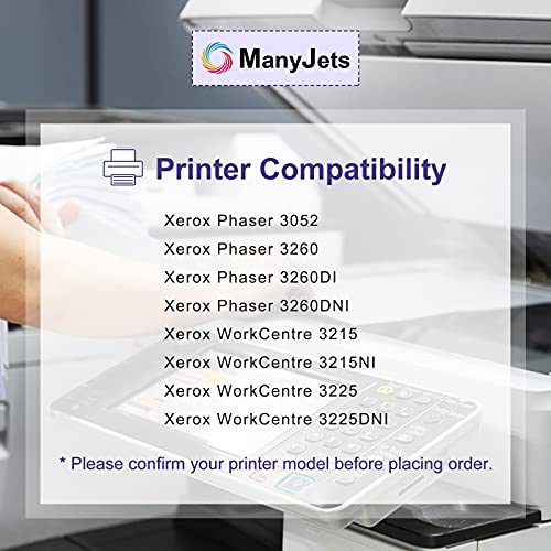 ManyJets Compatible 101R00474 3215 Drum Cartridge Replacement for Xerox WorkCentre 3215 3215NI 3225 3225DNI Phaser 3260 3260DI 3260DNI 3052 Printer Toner Cartridge (Drum,1-Pack)