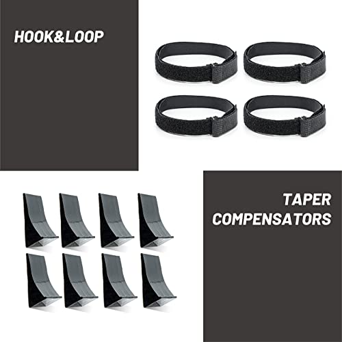 BOWEBIRD Sectional Connectors for Sliding Sofas 2.0 with Taper Compensators - Keep Your Sectionals Together with No Tool - for Most Couch Legs-4 Sets(for 3 Piece Sofa)