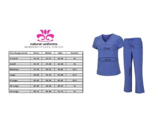 m&m scrubs women's breathable cool stretch fabric scrub top and cargo pant set