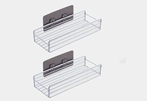 shower caddy rack corner adhesive shower caddies shelf for inside bathroom shower storage holder bathtub organizer shower storage rack no-drilling white 2-pack hfanfi tzwj-w