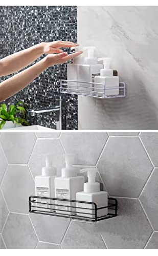 Shower caddy rack corner adhesive shower caddies shelf for inside bathroom shower storage holder bathtub organizer shower storage rack No-drilling White 2-pack HFANFI TZWJ-W