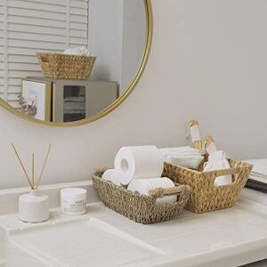 StorageWorks Hand-Woven Seagrass Wicker Baskets Set