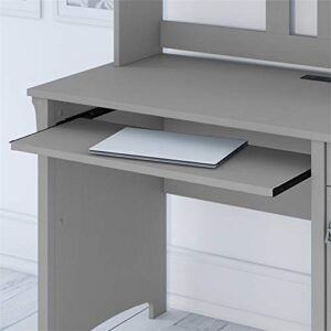 Atlin Designs Small Computer Desk with Hutch in Cape Cod Gray