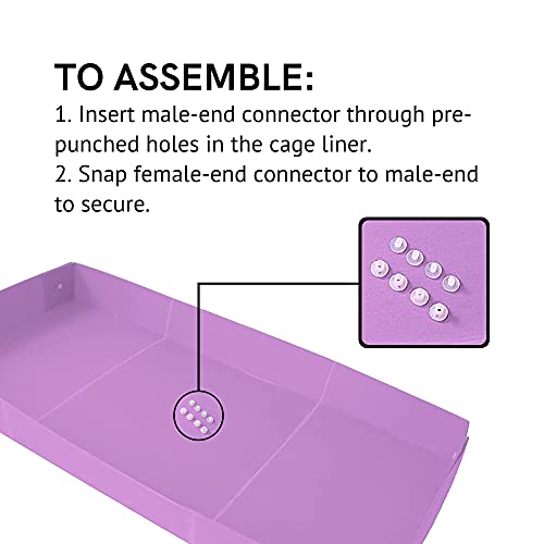 Guinea Pig Corrugated Plastic Cage Liners- 2 x 3 Panel Size- Purple