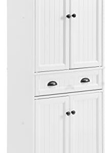 Crosley Furniture Shoreline Storage Pantry, White