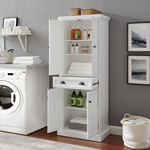 Crosley Furniture Shoreline Storage Pantry, White