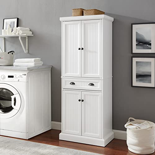 Crosley Furniture Shoreline Storage Pantry, White