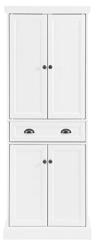 Crosley Furniture Shoreline Storage Pantry, White