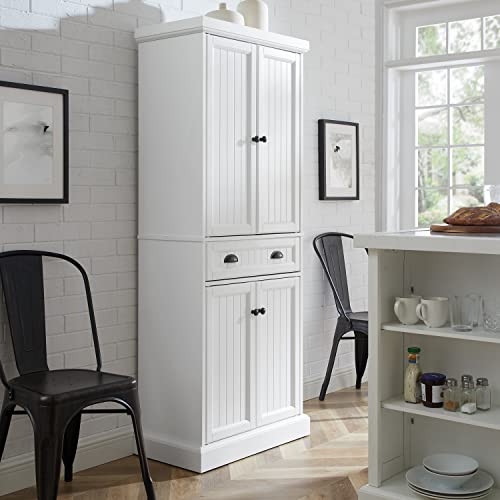 Crosley Furniture Shoreline Storage Pantry, White