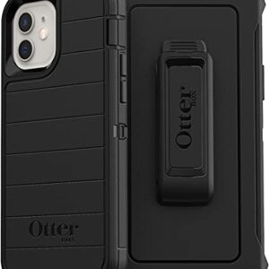 OtterBox Defender Series Case & Holster SCREENLESS Edition for iPhone 12 Mini - Non-Retail Packaging - Black - with Microbial Defense