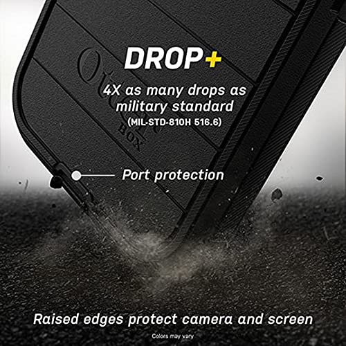 OtterBox Defender Series Case & Holster SCREENLESS Edition for iPhone 12 Mini - Non-Retail Packaging - Black - with Microbial Defense