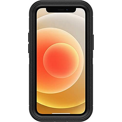 OtterBox Defender Series Case & Holster SCREENLESS Edition for iPhone 12 Mini - Non-Retail Packaging - Black - with Microbial Defense