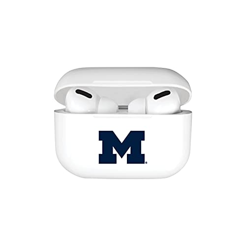 OTM Essentials Officially Licensed University of Michigan Wolverines Earbuds Case - White - Compatible with AirPods PRO