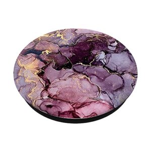 Cool Purple-Gold Landscape Natural-Marble PopSockets Swappable PopGrip