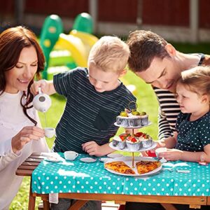 TP 3-Tier Cupcake Stand Melamine Serving Tray Unbreakable Dessert Stand Fruit Candy Display Tower for Wedding Birthday Tea Party and Baby Shower, White