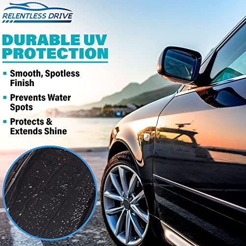 Relentless Drive Car Wax Kit (Gallon) - Wet or Waterless Ceramic Wax & Microfiber Towel - Car Wax Spray Provides The Perfect Ceramic Coating for Cars