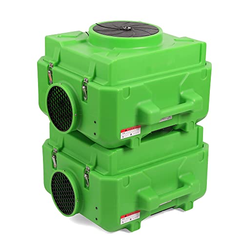 MOUNTO HEPA500 Commercial 500cfm Air Purifier Hepa Air Scrubber Negative Air Machine Roto-Molded (Green)