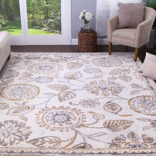 SUPERIOR Amary 5' x 8' Indoor Area Rug, Gray