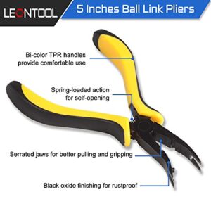 LEONTOOL Micro RC Car Ball Link Pliers 5 Inch Ball Link Clamp Plier Ball Curved Tip Bent Head Airplane Car Repair Tool for RC Vehicles RC Helicopter Airplane Car