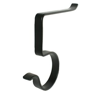 generic christmas stocking hanger for mantle- mantle hooks for hanging stockings-sturdy made in usa made in usa, black