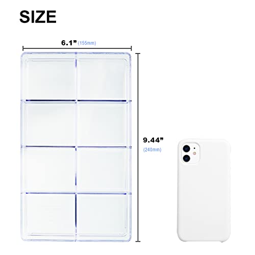 carrotez Makeup Organizer, Drawer Organizer, 8 Grid Plastic Storage Organizer, Clear Plastic Compartment Organizer for Makeup, Jewelry, Accessories