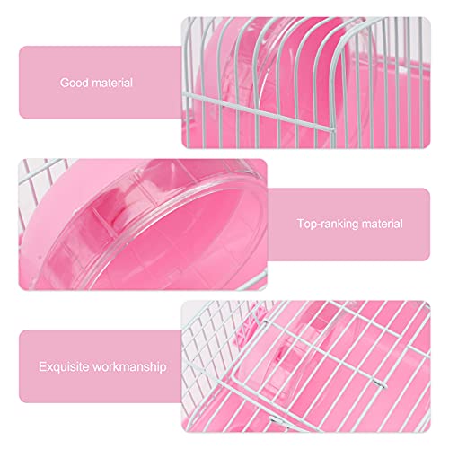 Hamster Cage Travel Carry Rat Cage Small Pets Supplies Hamster Toy Accessories (Pink)- Chinchilla Cage