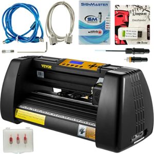 vevor vinyl cutter plotter machine 14” signmaster software sign making machine 375mm paper feed vinyl cutter plotter with stand (14” 375mm)