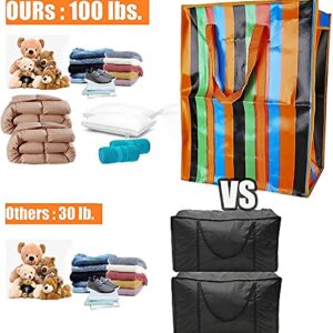 Heavy Duty Extra Large Storage Bags, DOLLARRICH Moving Bag, Patio Cushion Storage Bag, Storage Totes for Moving Supplies, College Dorm Essentials, Bedroom Closet, Clothes Storage Bins, Alternative to Moving Box, Storage Containers, Christmas Tree Storage