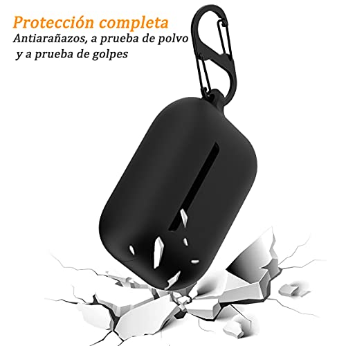 METEQI Soft Silicone Protective Cover Case Compatible with Echo Buds 2nd Gen (Black)