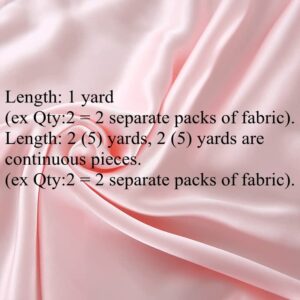 YJKIS 44" 100% Pure Silk Fabric Champagne Charmeuse Fabric by The Yard for Sewing Clothes DIY Crafts, Champagne