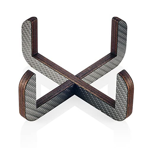 Modern Coasters for Drinks| Premium Carbon & Wood Coaster | Unique Geometric Design | Protects Wooden Table | Unique Gift in Luxury Gift Box (Carbon Round with Holder)