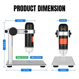 Polarizer USB Microscope, Topnisus True 5MP Electron Microscope, 250x Digital Camera Compatible with MacBook Windows PC for Coins Collection, Micro Soldering