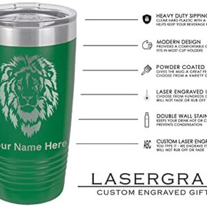 LaserGram 20oz Vacuum Insulated Tumbler Mug, Farm Tractor, Personalized Engraving Included (Green)