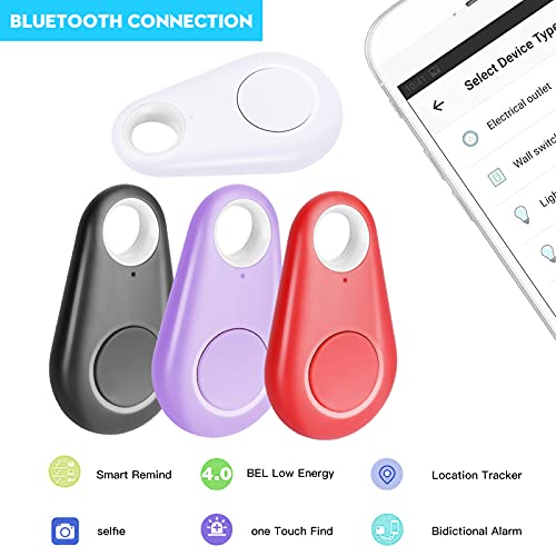 Smart Tracker 4 Pack, Key Finder Locator Wireless Anti Lost Alarm Sensor Device Remote Finder, for Kids Locating Phone Keys Wallets Luggage Item Finder