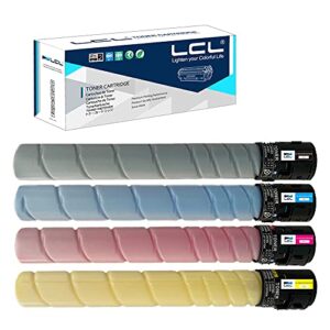 lcl compatible toner cartridge replacement for konica minolta tn324 tn-324k tn324k tn324c tn324m tn324y a8da130 a8da430 a8da330 a8da230 high yield bizhub c258 c308 c368 (4-pack kcmy)