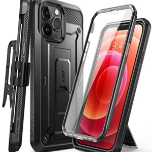 SUPCASE Unicorn Beetle Pro Series Case for iPhone 13 Pro Max (2021 Release) 6.7 Inch, Built-in Screen Protector Full-Body Rugged Holster Case (Black)