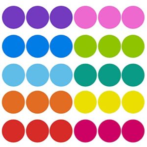 round floor stickers, 10 colors 30 pieces 6 inch spot markers floor spots self adhesive vinyl stickers classroom dot spots for preschool and kindergarten elementary teachers