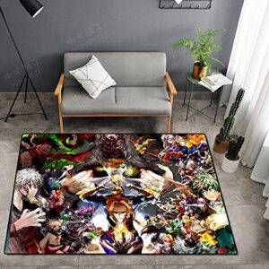 shangguandongyue my hero academia anime rug popular anime area rugs slip stain resistant soft carpet for boys girls gaming desk home decor non-slip doormats 80x120cm-a_100x160cm