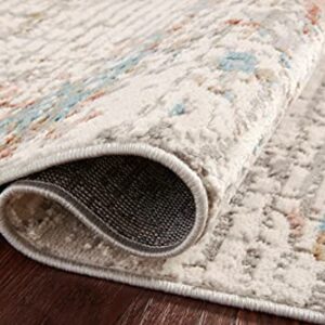 Loloi II Estelle Collection EST-04 Ivory/Multi, Transitional 5'-3" x 7'-8" Area Rug