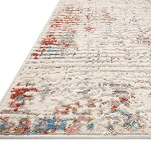 Loloi II Estelle Collection EST-04 Ivory/Multi, Transitional 5'-3" x 7'-8" Area Rug