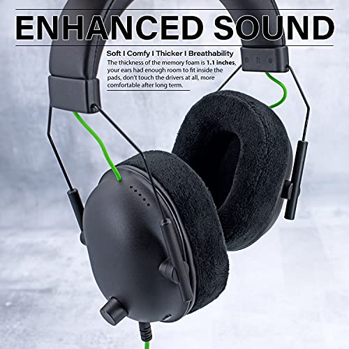 TRANSTEK Ear Pads Compatible with V2 / V2 Pro Gaming Headset I Memory Foam Replacement Ear Cushions (Velour)