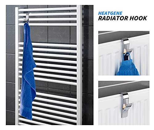 HEATGENE ABS Y-Shaped Hooks - Chrome, Compatible with HEATGENE Liquid Filled Smart Towel Warmers (Include Model: HG-R0285, HG-R0246, HG-R0286, HG-R02106, HG-R02126 Series)